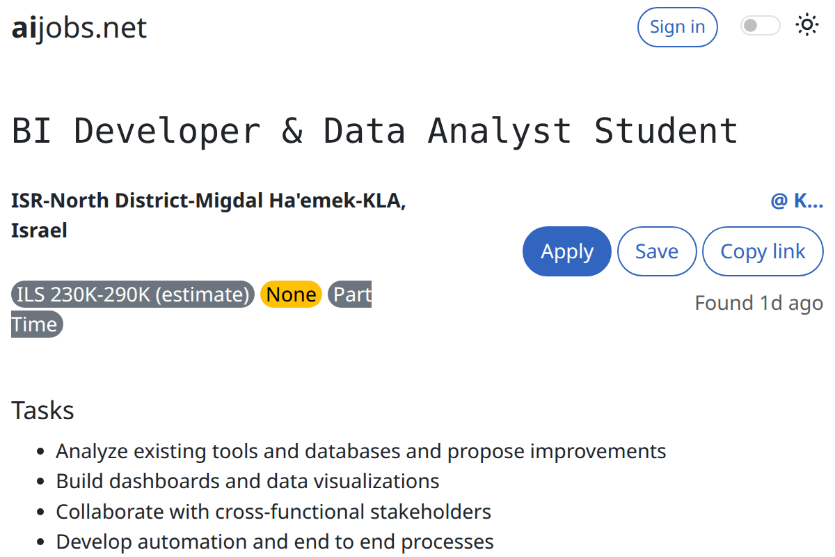 BI Developer & Data Analyst Student - ISR-North District-Migdal Ha'emek ...