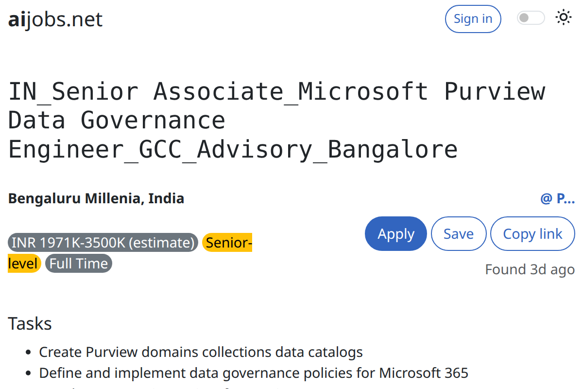 IN_Senior Associate_Microsoft Purview Data Governance Engineer_GCC ...