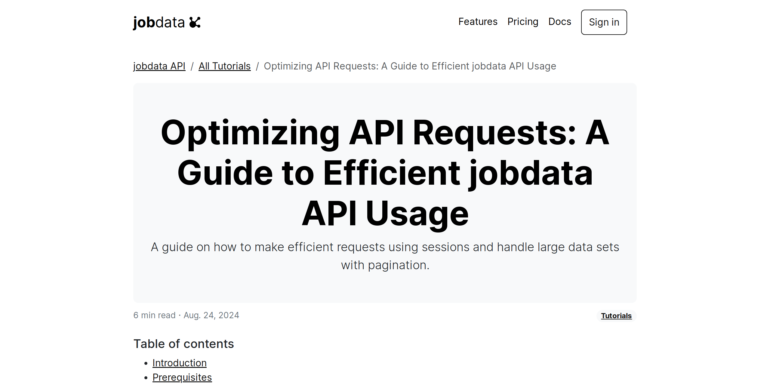 Optimizing API Requests: A Guide to Efficient jobdata API Usage | jobdataapi.com
