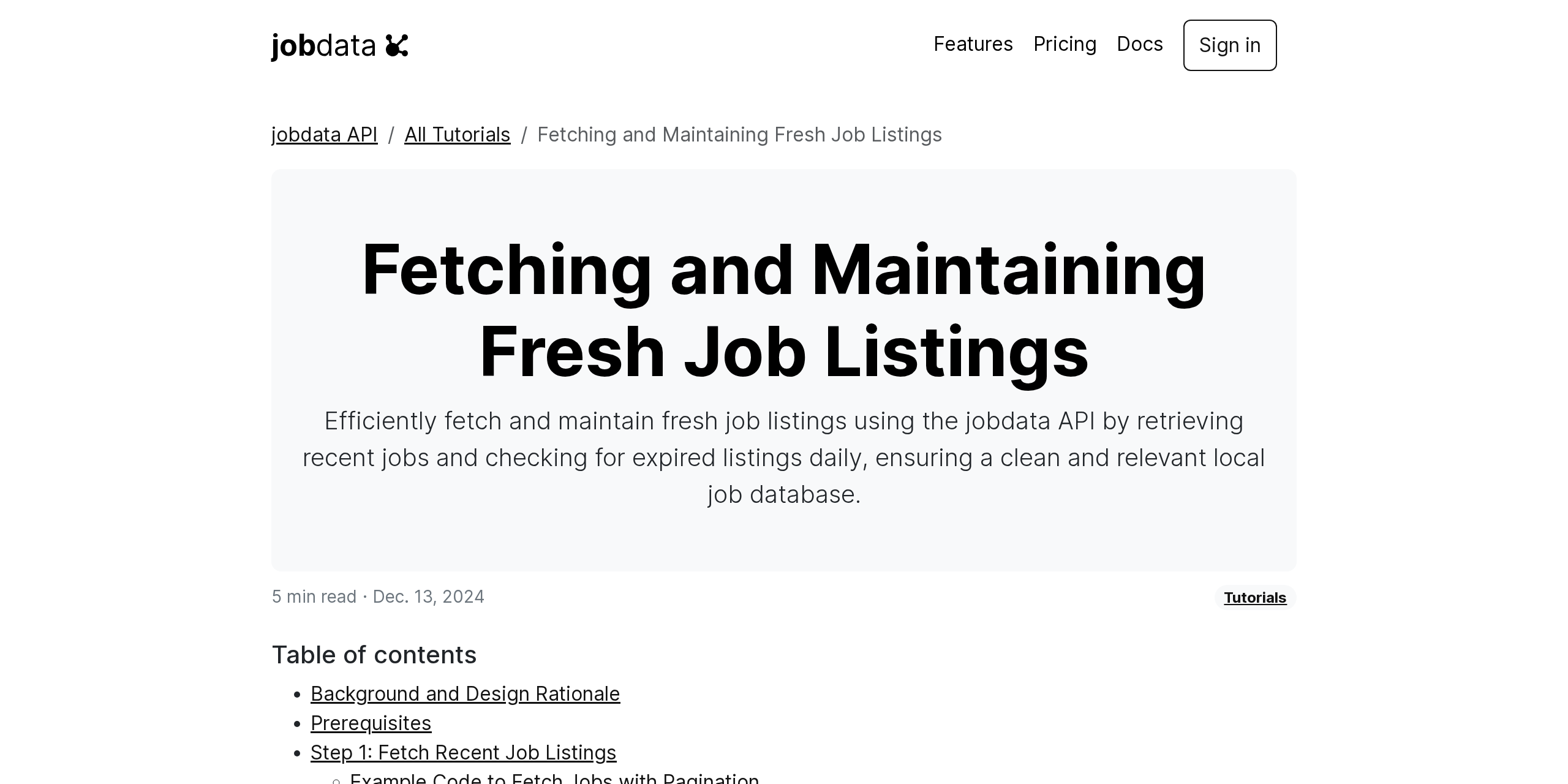 Fetching and Maintaining Fresh Job Listings | jobdataapi.com