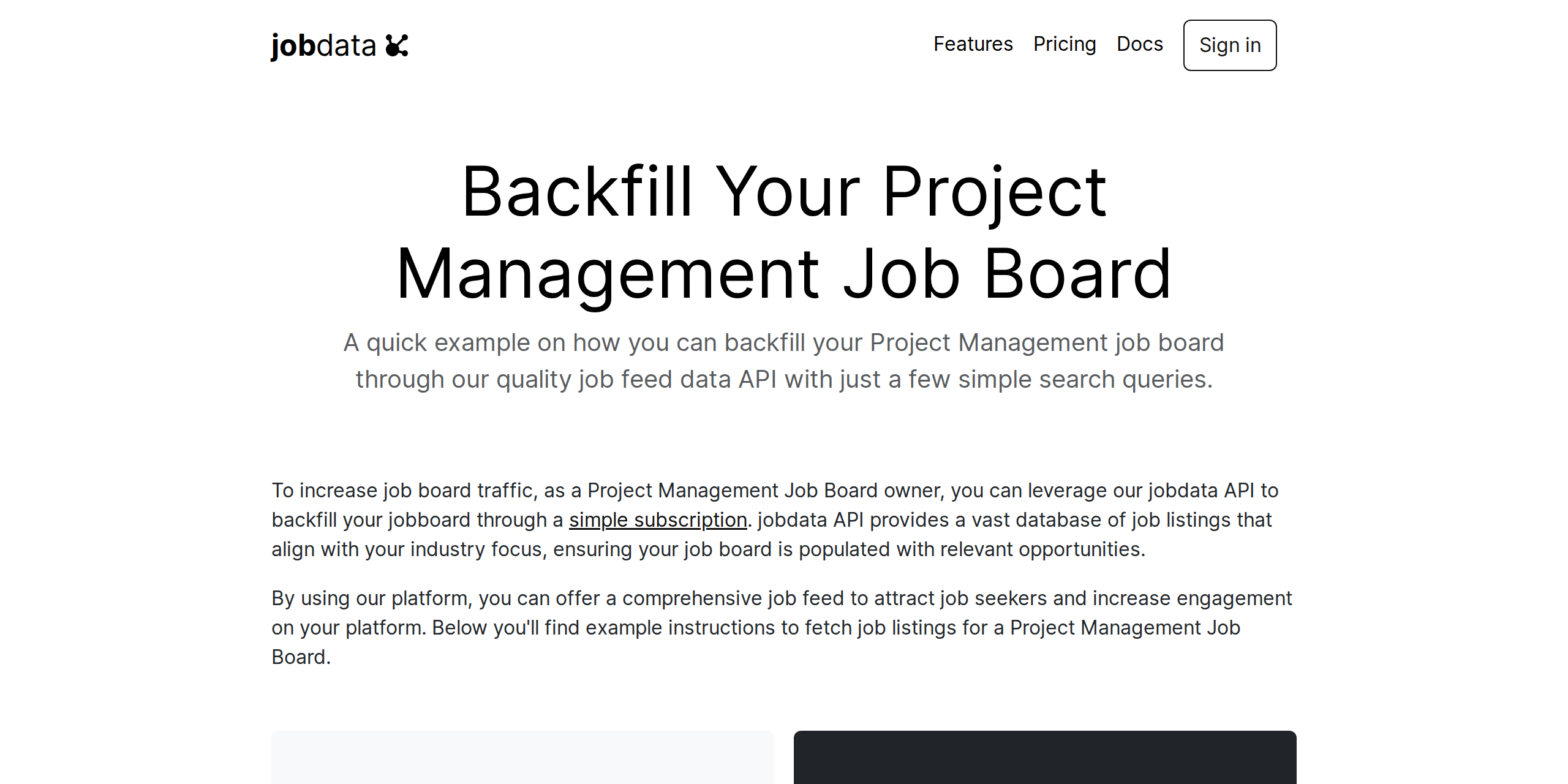 Backfill Your Project Management Job Board | jobdataapi.com